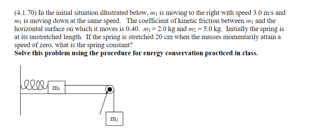 Solved (4.1.70) In the initial situation illustrated below, | Chegg.com
