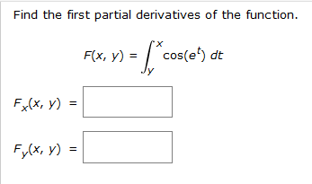 Solved Find the first partial derivatives of the function. | Chegg.com
