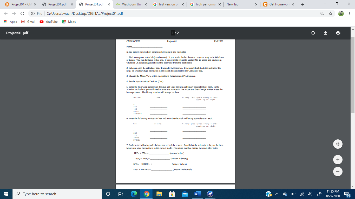Solved B Project01 - CM X Project01.pdf X Project01.pdf X | Chegg.com