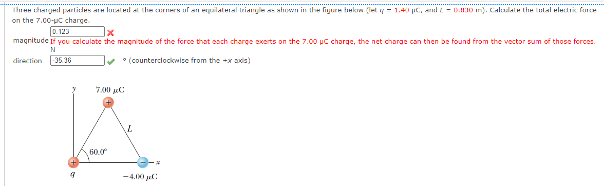 Solved Three Charged Particles Are Located At The Corners Of