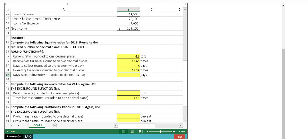 Solved 1. Use ratios to analyze a company's liquidity and | Chegg.com
