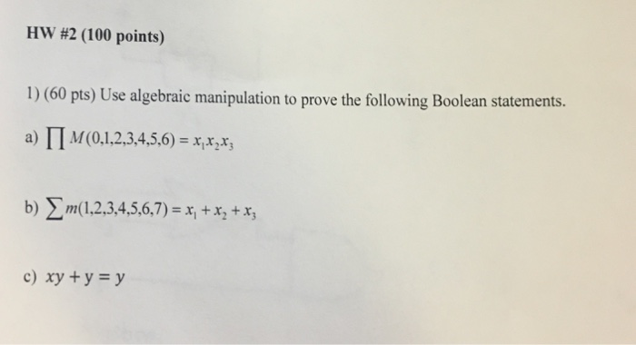 Solved Use algebraic manipulation to prove the following | Chegg.com
