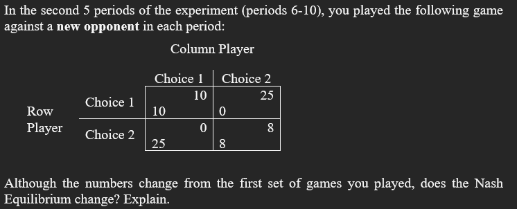 Solved Note: Remember that in all of the games represented | Chegg.com