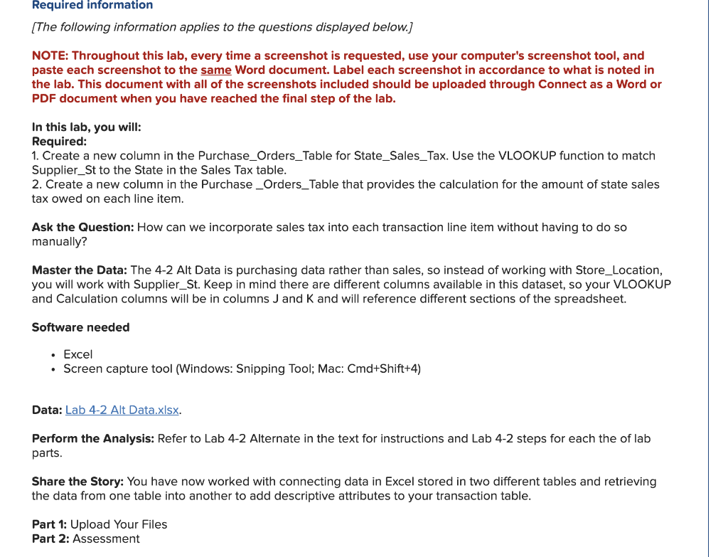 Required information [The following information | Chegg.com