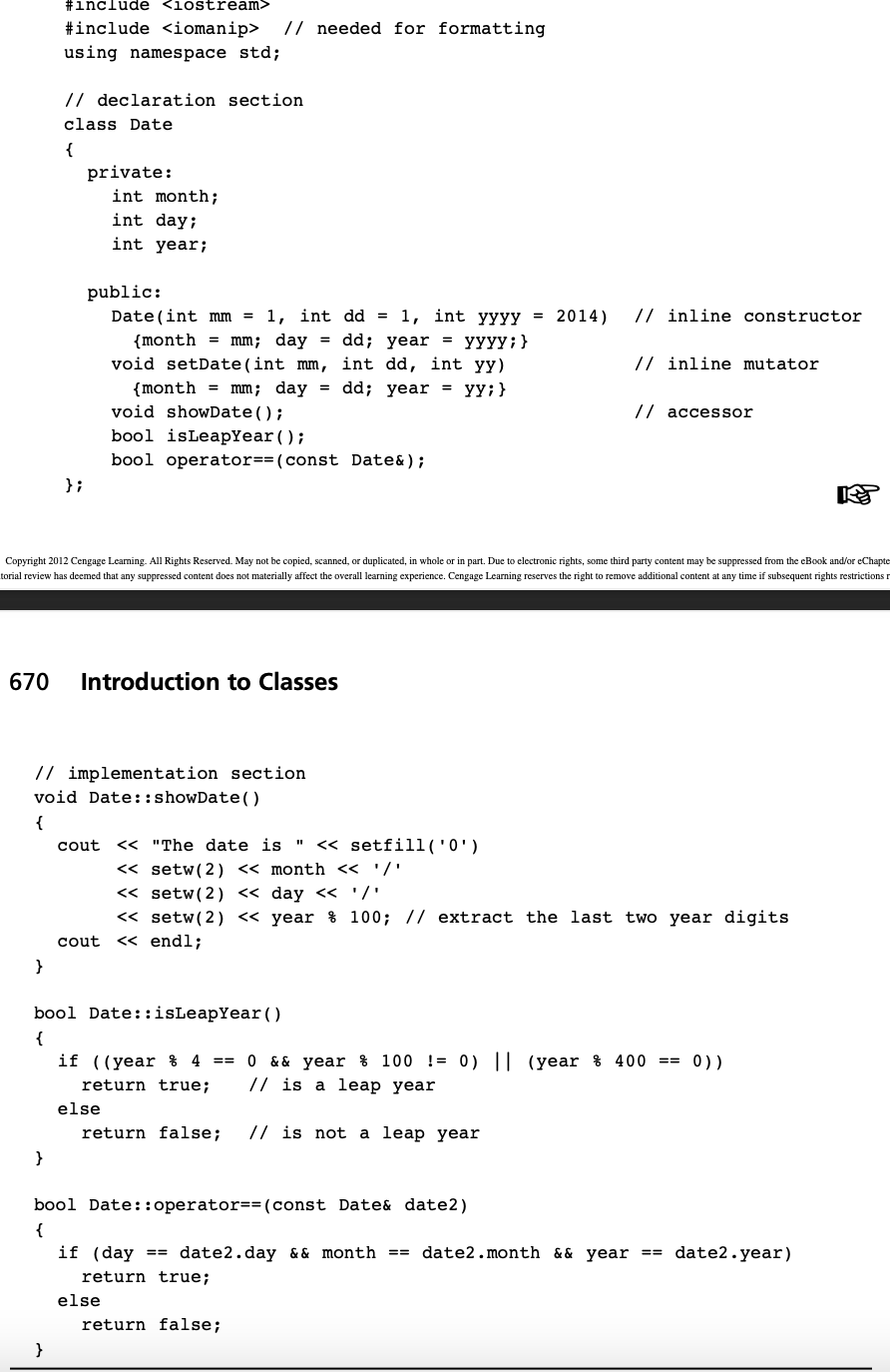 Solved 3. (Program) a. Create an operator function for the | Chegg.com
