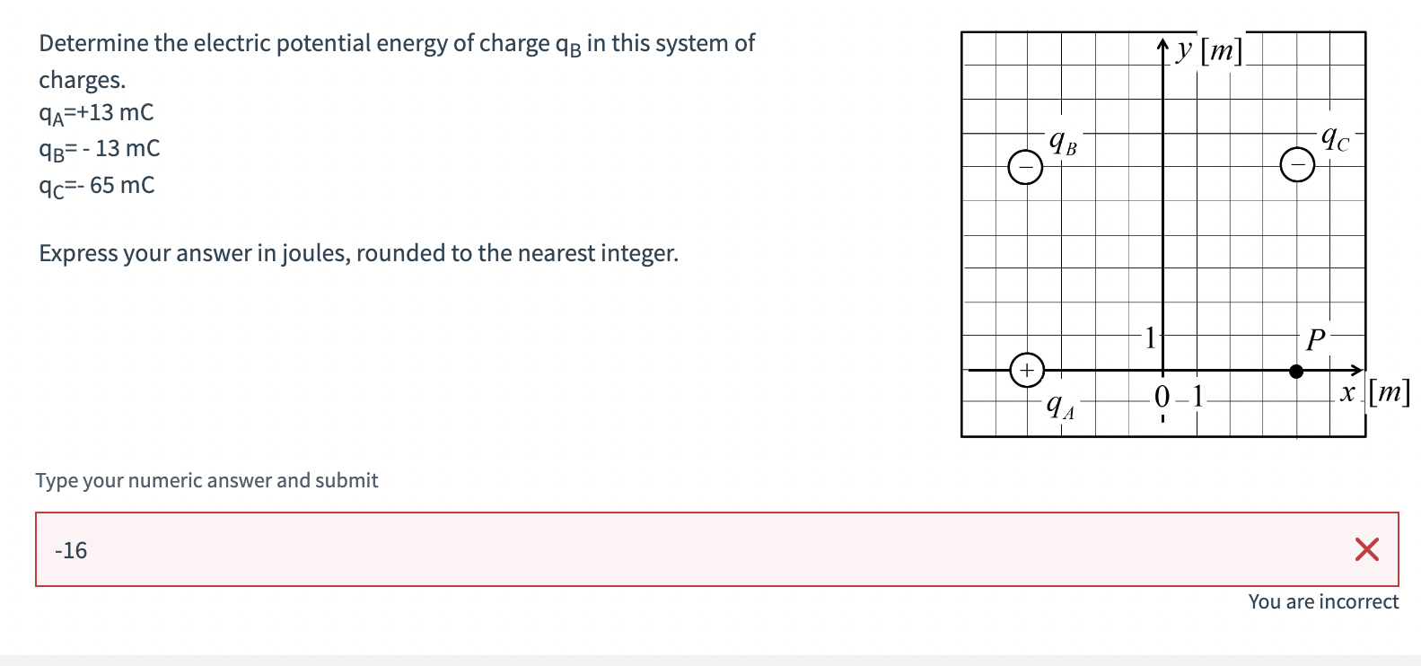 Solved Determine the electric potential energy of charge qB | Chegg.com