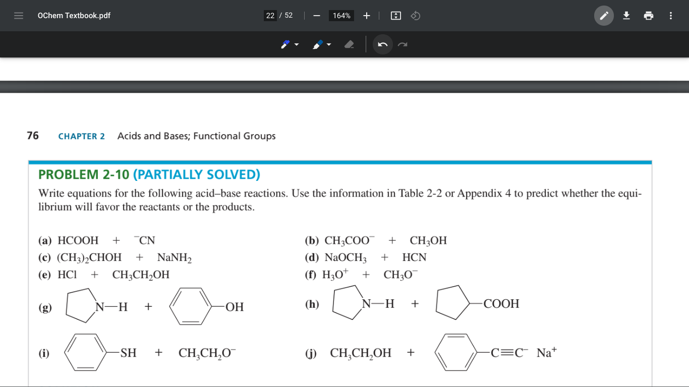 Solved = oChem Textbook.pdf 22 / 52 - 164% + A 5 76 CHAPTER | Chegg.com