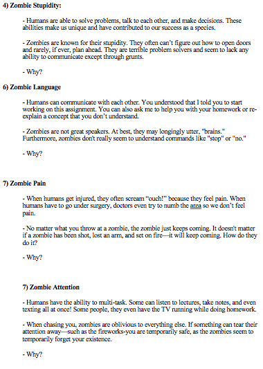 Solved Diagnosing a Zombie Compare and contrast the | Chegg.com
