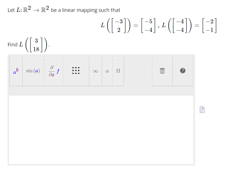 Solved Let L:R2→R2 be a linear mapping such that | Chegg.com