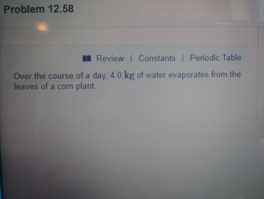 Solved Problem 12.58 M Review | Constants | Periodic Table | Chegg.com