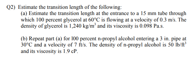 Solved Q2) Estimate the transition length of the following: | Chegg.com