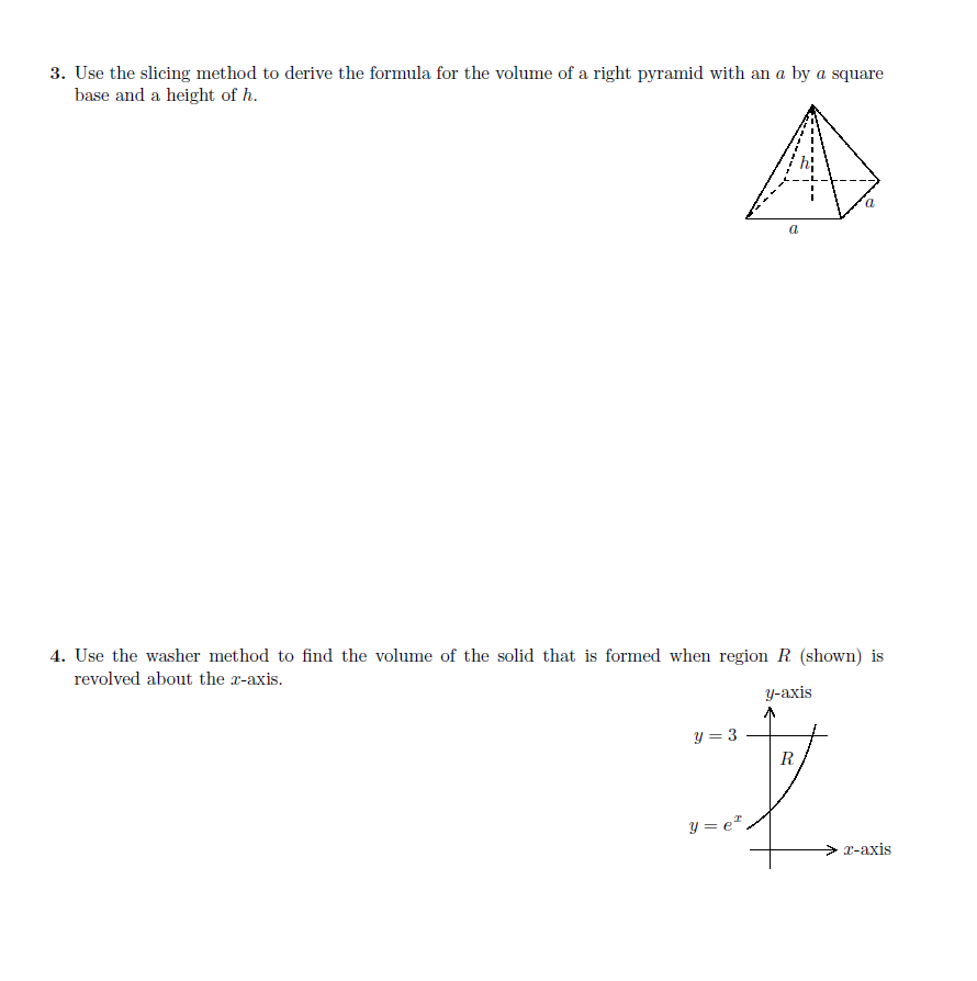 Solved Use the slicing method to derive the formula for the | Chegg.com