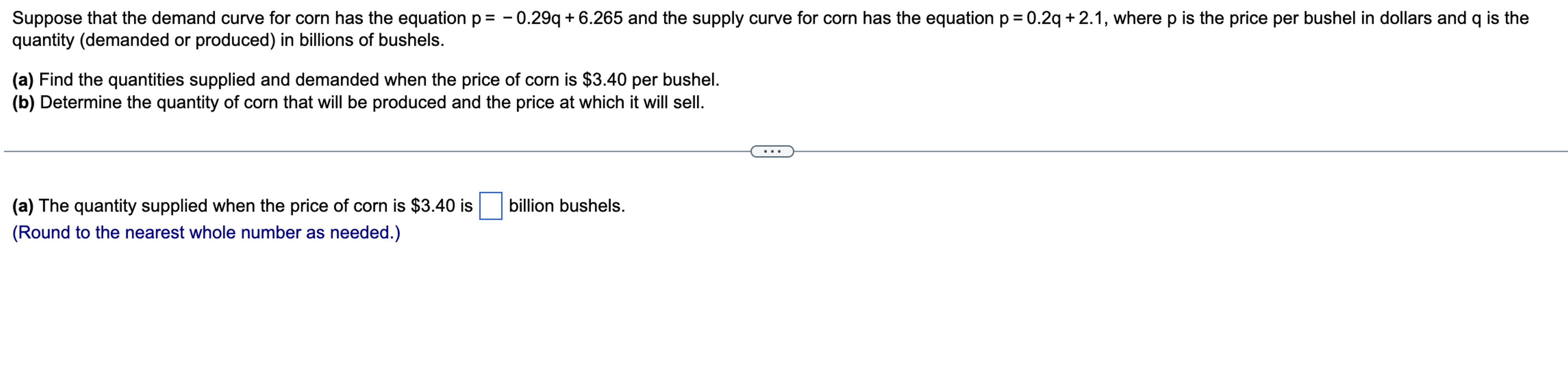 Solved quantity (demanded or produced) ﻿in billions of | Chegg.com