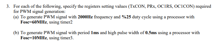 Solved 3. For each of the following, specify the registers | Chegg.com