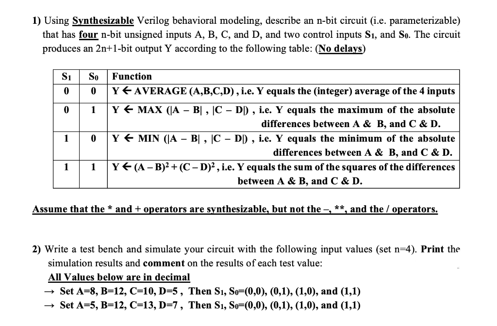 1 Using Synthesizable Verilog Behavioral Modeling