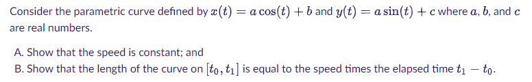 Solved Consider the parametric curve defined by | Chegg.com