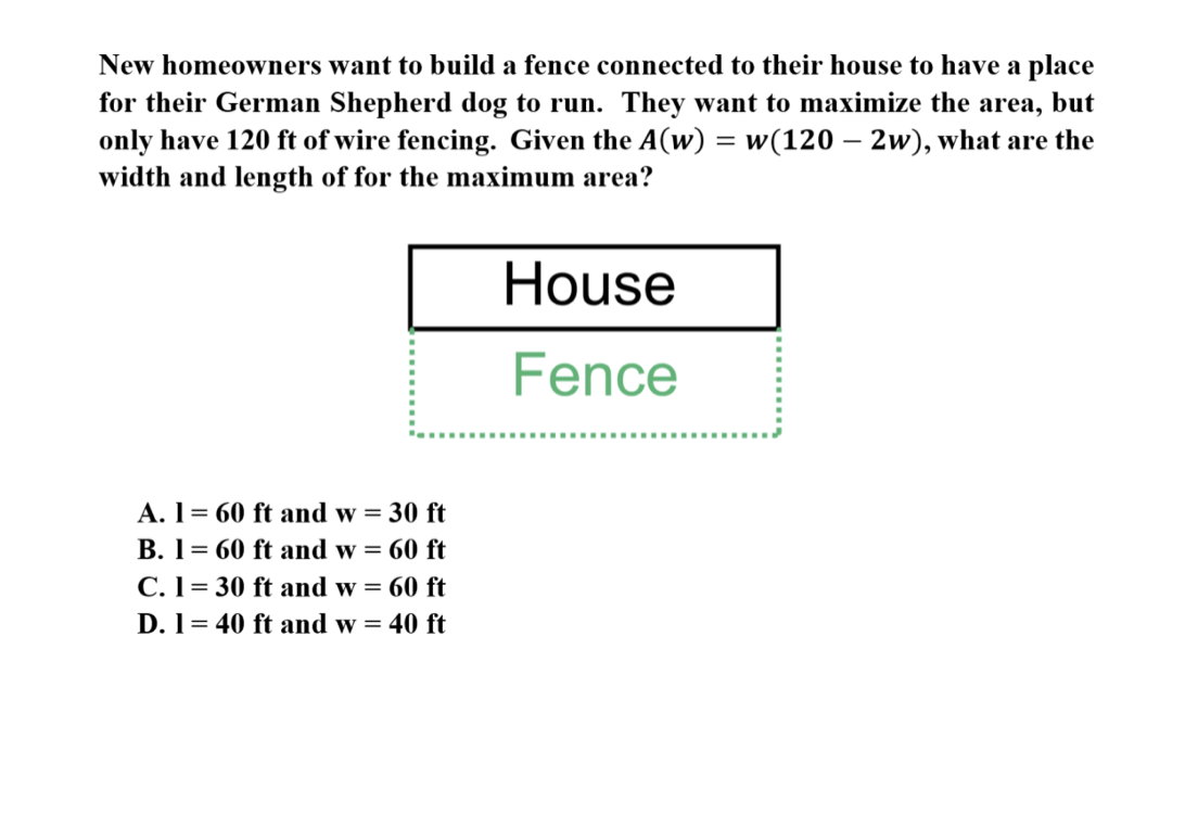 Solved New homeowners want to build a fence connected to | Chegg.com