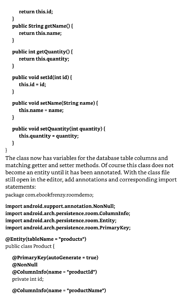 Solved Topic: Android Programming - Building an Entity I am | Chegg.com
