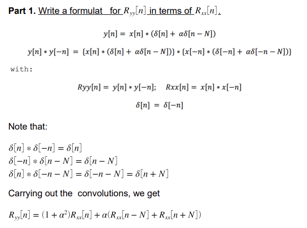 Task 7. Estimation of echo delay and magnitude from | Chegg.com