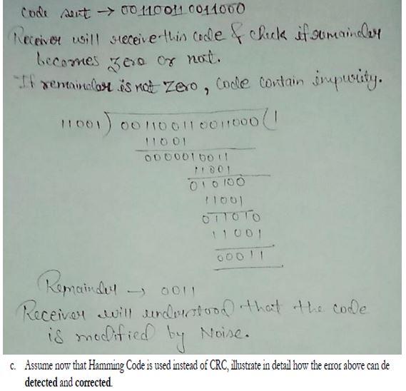 Solved bit sequence 00111011001 A CRC is constructed to | Chegg.com