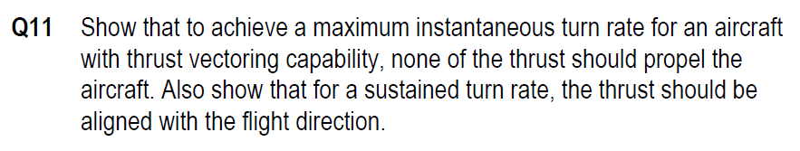 Solved Q11 Show that to achieve a maximum instantaneous turn | Chegg.com