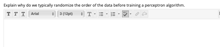Solved Explain why do we typically randomize the order of | Chegg.com