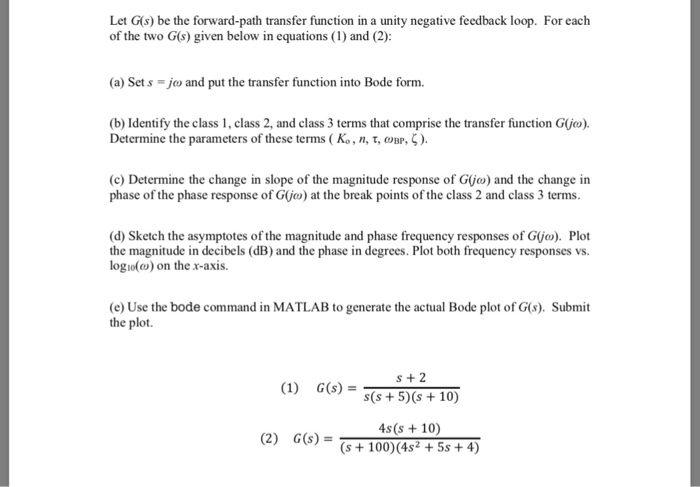 Solved Let G(s) be the forward-path transfer function in a | Chegg.com