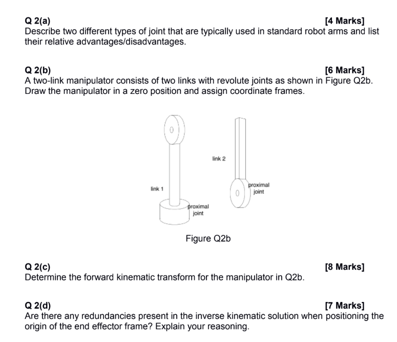 Solved Q 2(a) [4 ﻿Marks] ﻿Describe two different types of | Chegg.com