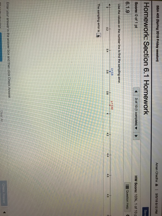 Solved Homework: Section 6.1 Homework 3 of 10 (1 HW Score: | Chegg.com