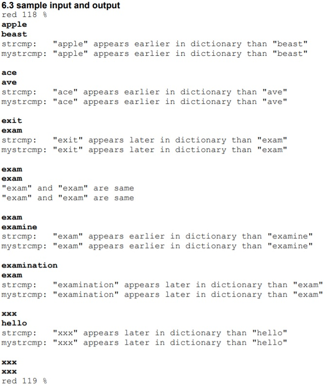 Solved Consider the string library function strcmp(s, t). In | Chegg.com