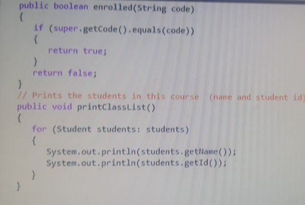 public class Student implements Comparable private | Chegg.com
