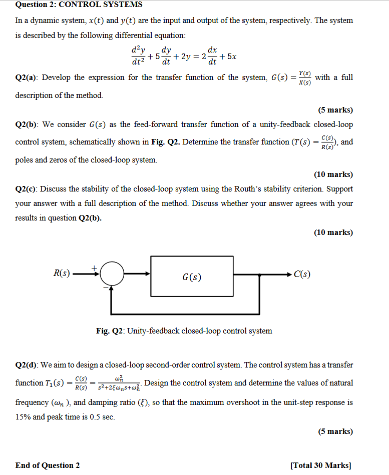 In a dynamic system, \\( x(t) \\) and \\( y(t) \\) | Chegg.com