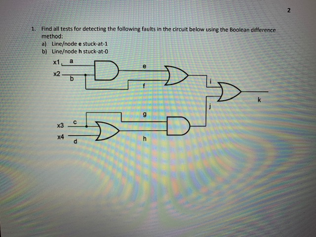 Solved 1. Find all tests for detecting the following faults | Chegg.com