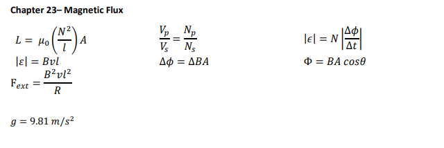Solved PHYSICS (magnetism) -- What do these formulas solve? | Chegg.com