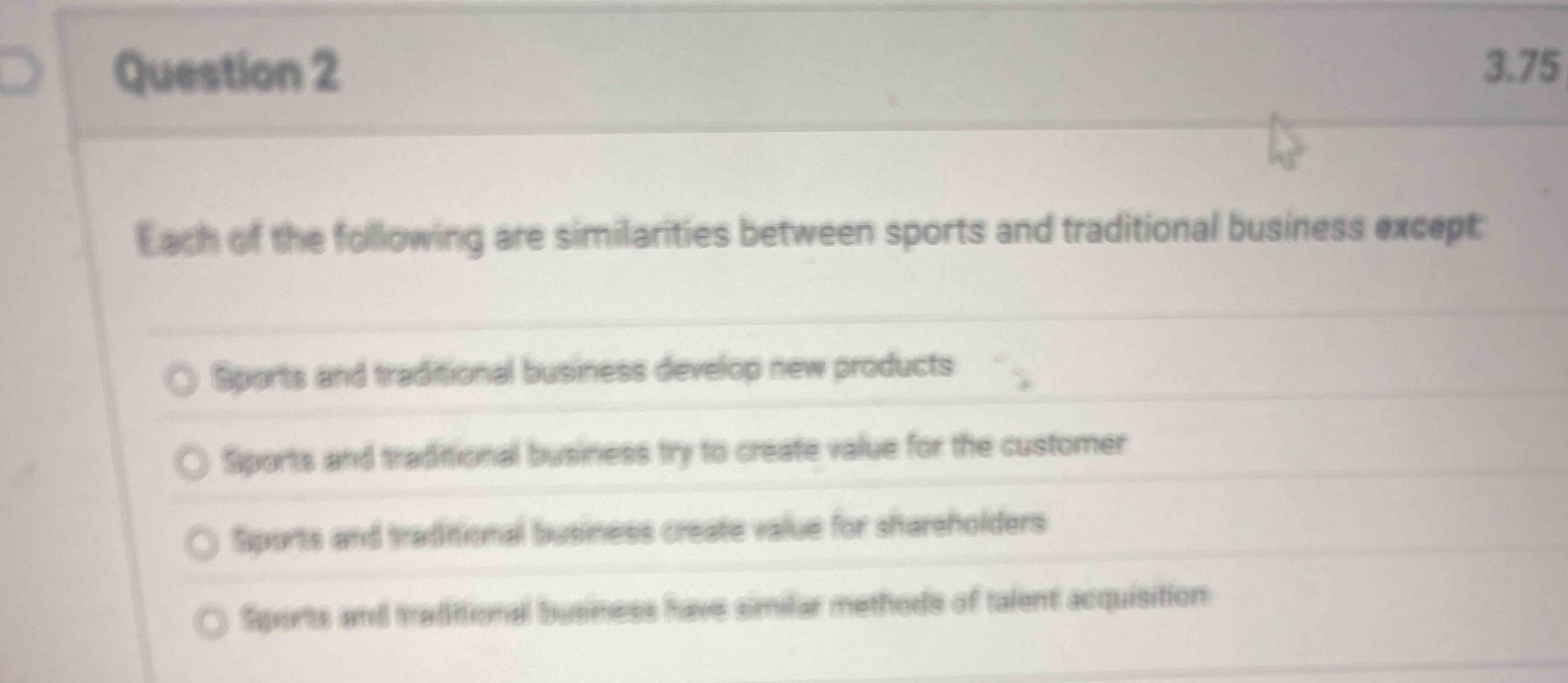 Solved Question 2Fach of the following are similarities | Chegg.com