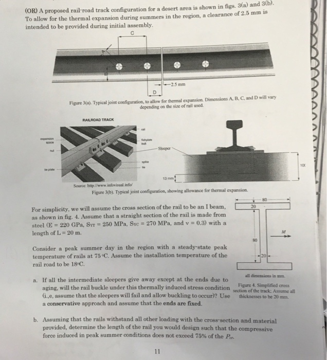 Solved 3b). (OR A proposed rail- road track configuration | Chegg.com