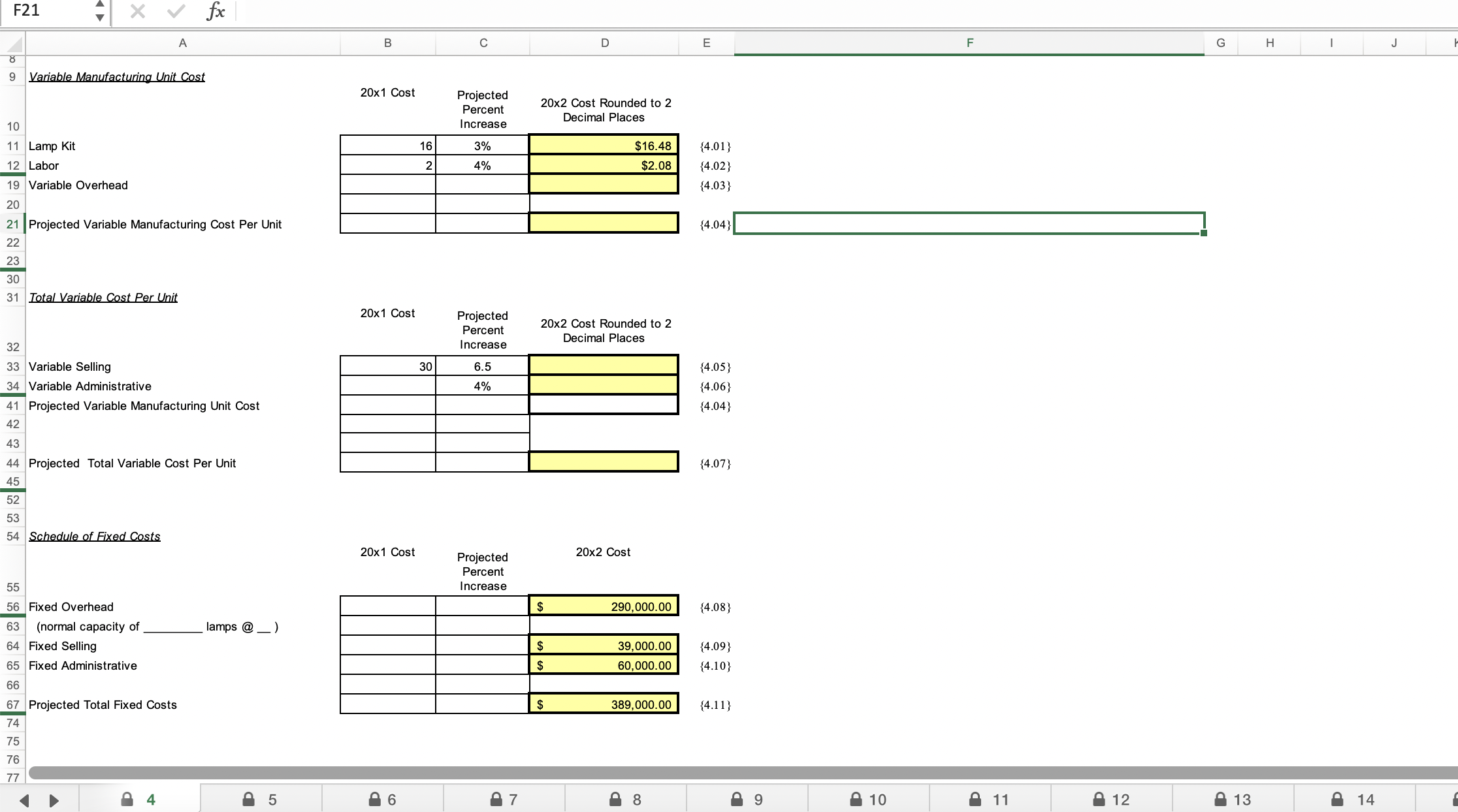Solved PART 1 Fixed and Variable Cost Determinations Unit | Chegg.com