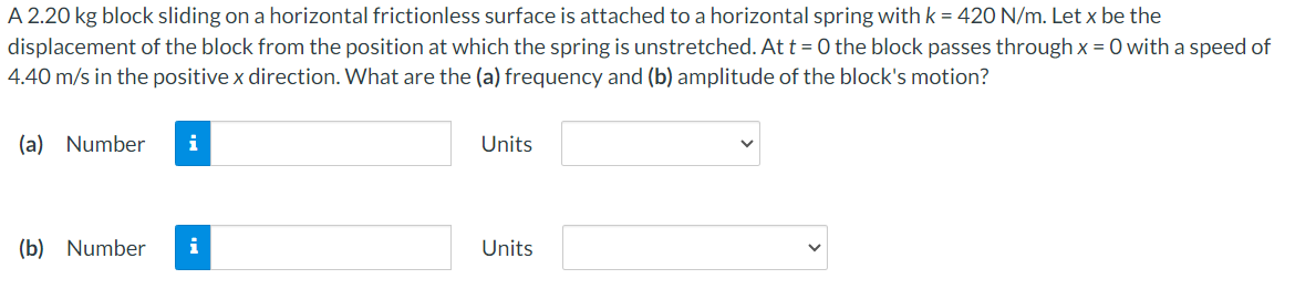 Solved A 2.20 ﻿kg block sliding on a horizontal frictionless | Chegg.com
