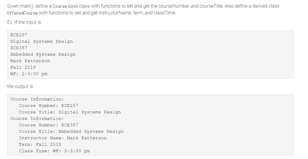 Solved main.cpp [ #include "OfferedCourse.h" int main() { | Chegg.com