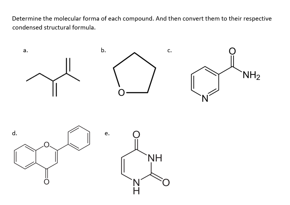 Solved Determine the molecular forma of each compound. And | Chegg.com