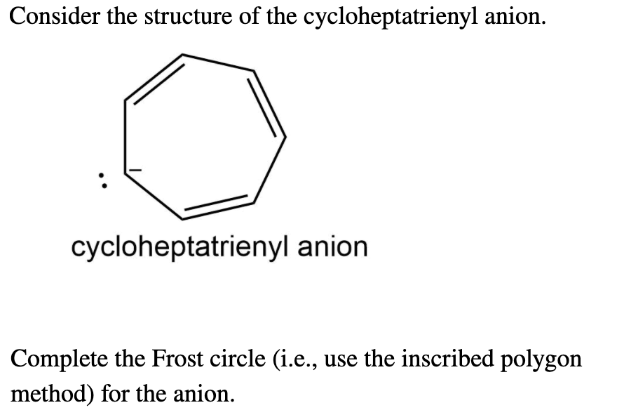 Solved Consider the structure of the cycloheptatrienyl | Chegg.com