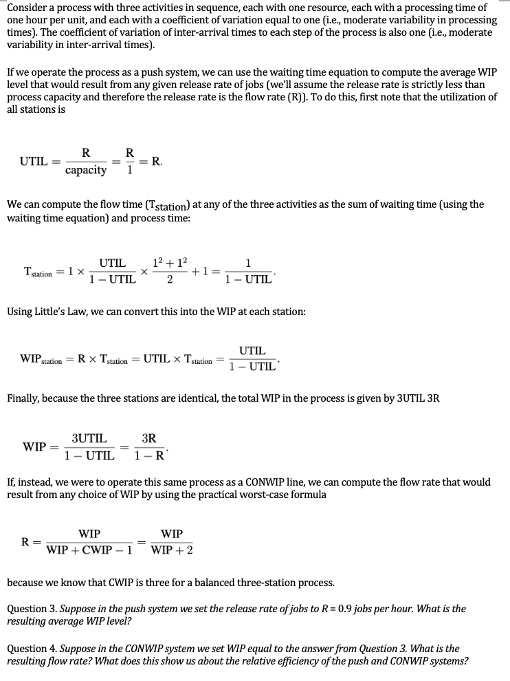 Solved Consider a process with three activities in sequence, | Chegg.com