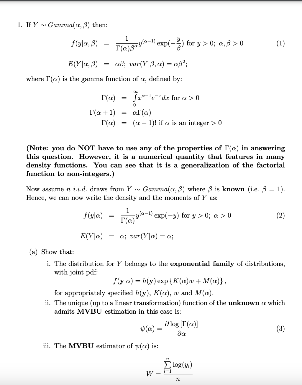 Solved iv. The MVB (Cramer Rao Lower bound) is: | Chegg.com