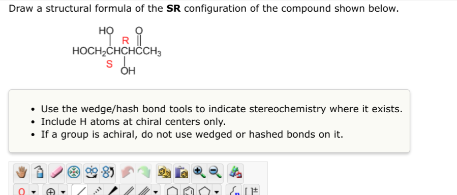 Solved Draw a structural formula of the SR configuration of | Chegg.com