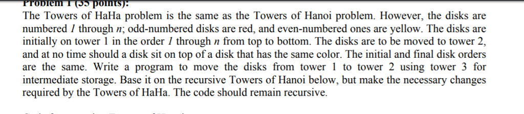 Solved The Towers Of Haha Problem Is The Same As The Towers 