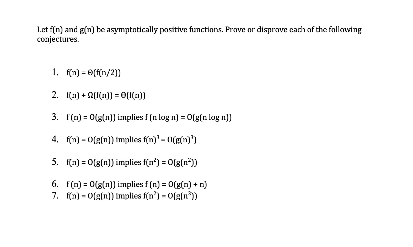 Solved Let f(n) and g(n) be asymptotically positive | Chegg.com