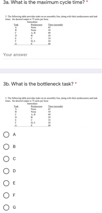Solved 3a. What is the maximum cycle time? * 3. The | Chegg.com