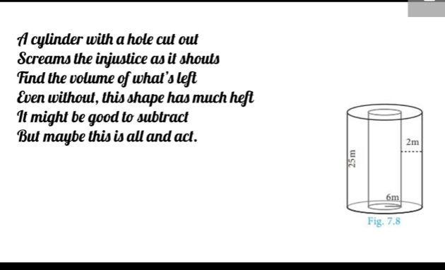 Solved A cylinder with a hole cut out Screams the injustice | Chegg.com