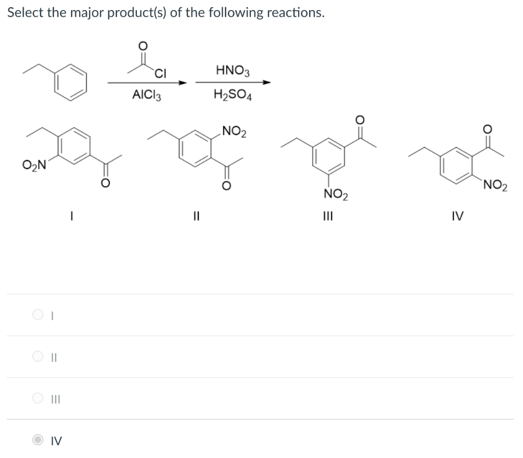 Solved Select the major product(s) of the following | Chegg.com