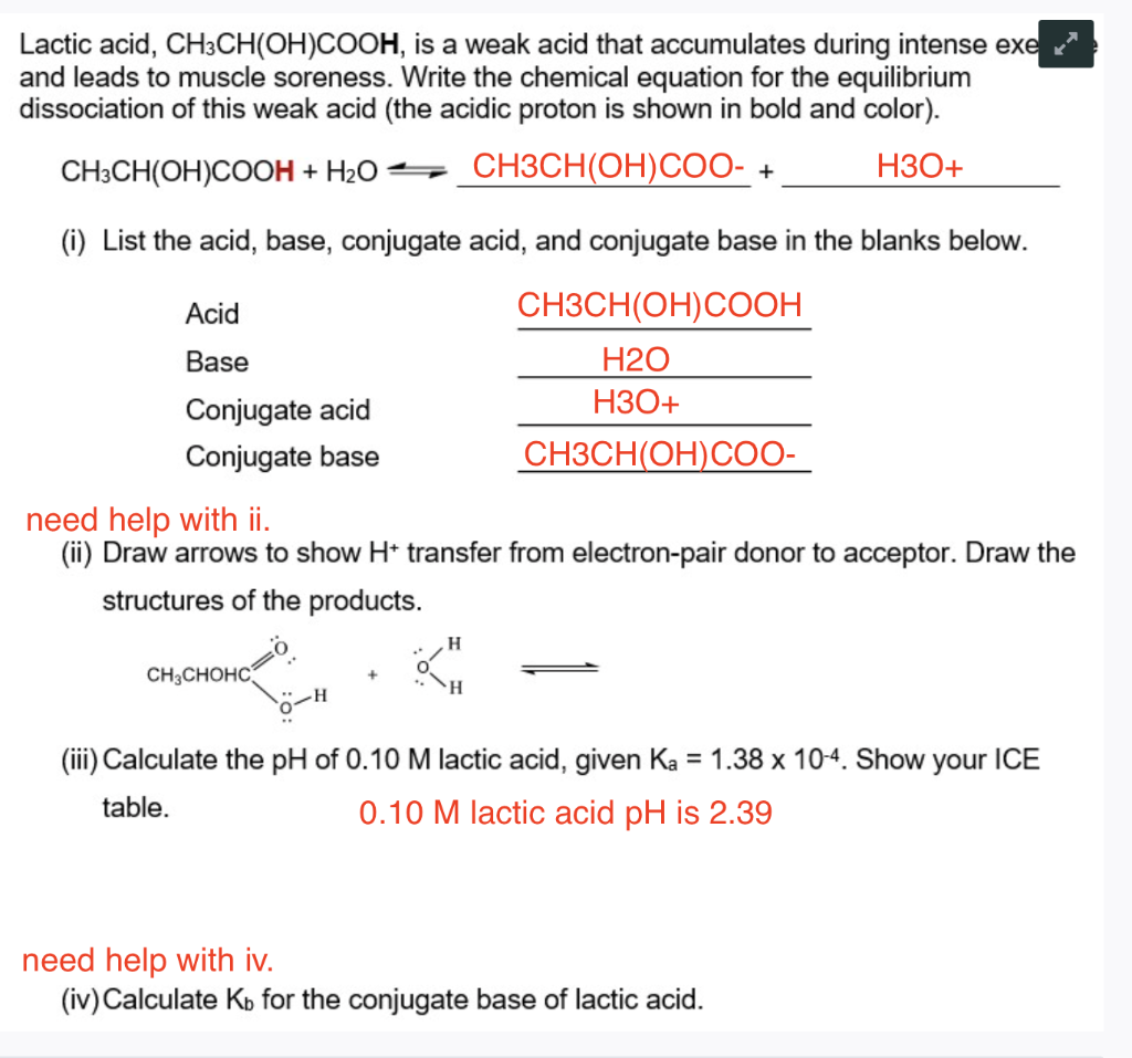 Solved Lactic acid, CH3CH(OH)COOH, is a weak acid that | Chegg.com